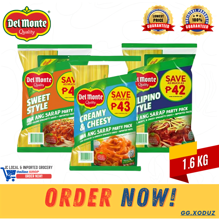 DEL MONTE Quality Spaghetti Bundle - 1.6kg (Filipino, Sweet, Creamy ...