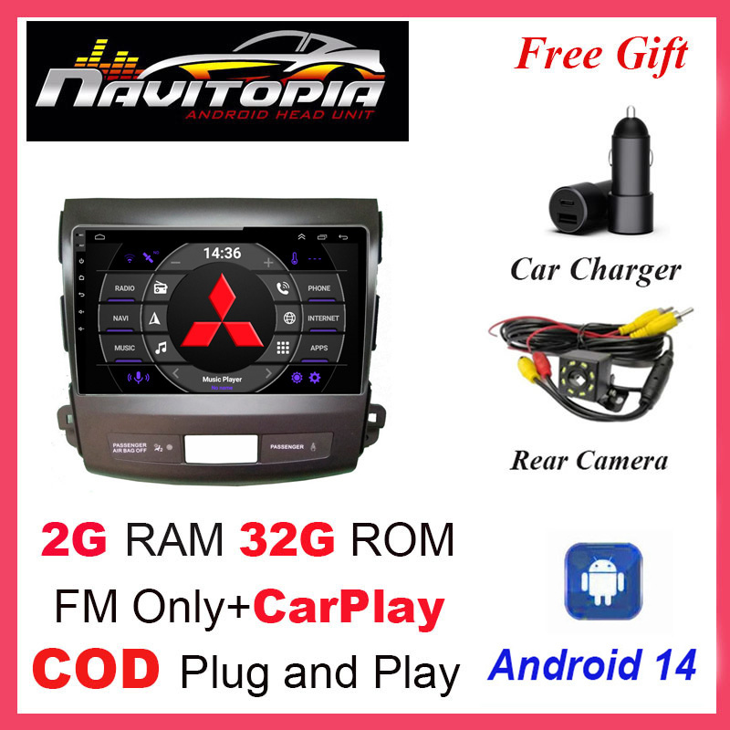 NAVITOPIA 9inch Android 14 Car Head Unit Monitor for Mitsubishi ...