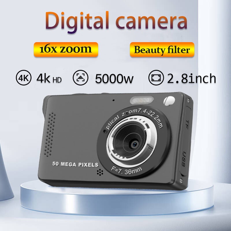2.8 Inches 4k Digital Camera 16X Zoom Compact camcorder 50MP Ultra ...