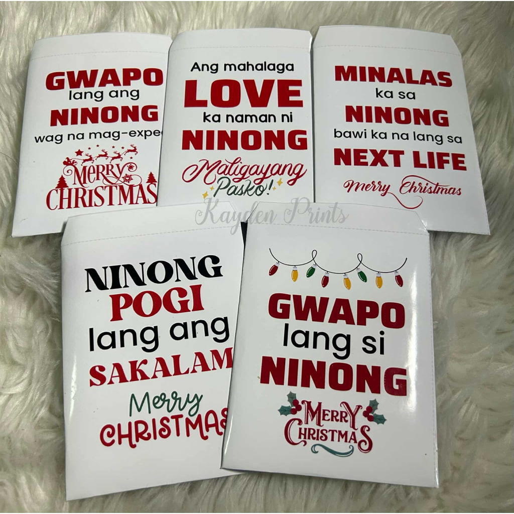 5pcs/10pcs Pack of Funny Angpao Money Envelopes for Christmas with ...