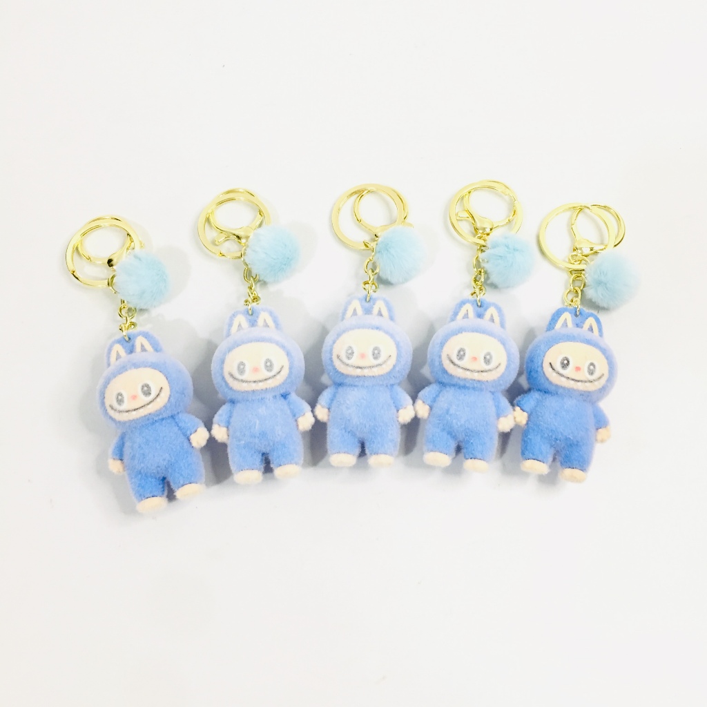 Labubu Cute Bag Charms With Pompoms Student Bag Pack Keychain Cartoon ...