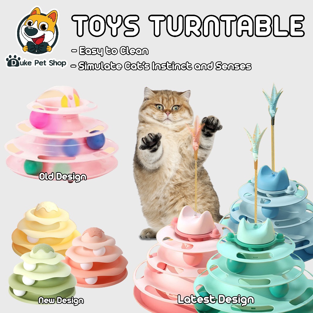 Pet Cat IQ Training Toys Entertainment Disc Turntable Amusement Plate ...