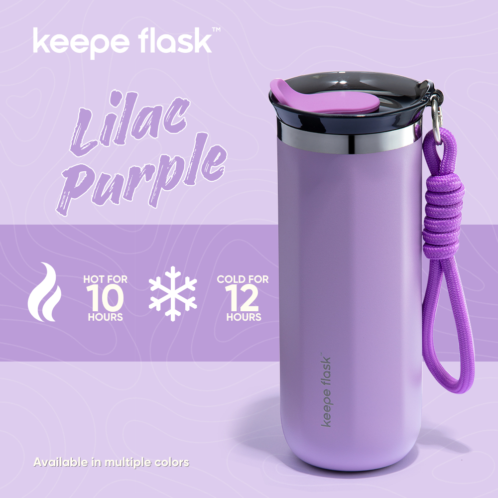 Keepe Flask Coffee Mug Stainless Steel Insulated Tumbler Hot and Cold Mugs with Lid 11.8/16.8oz ...