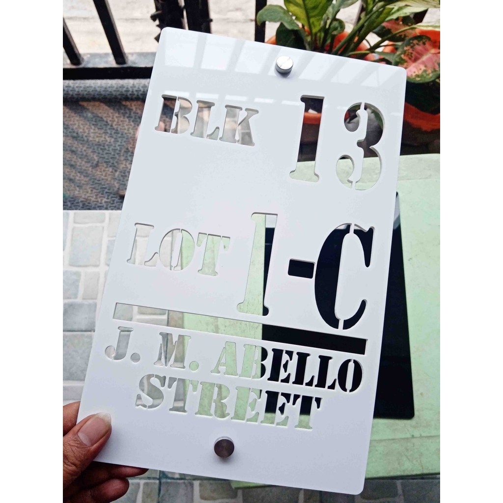 house plate number 3mm acrylic laser cut | Shopee Philippines