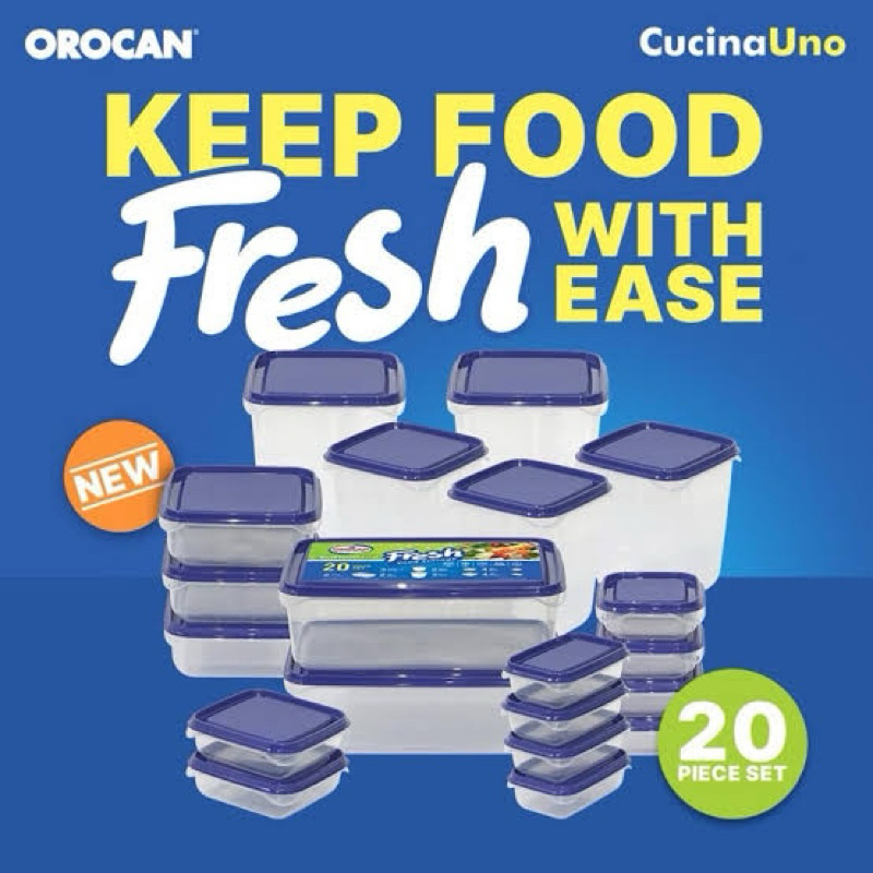 Orocan 20pc Food Storage Set Cucina Uno Fresh Food Storage Food Carrier ...