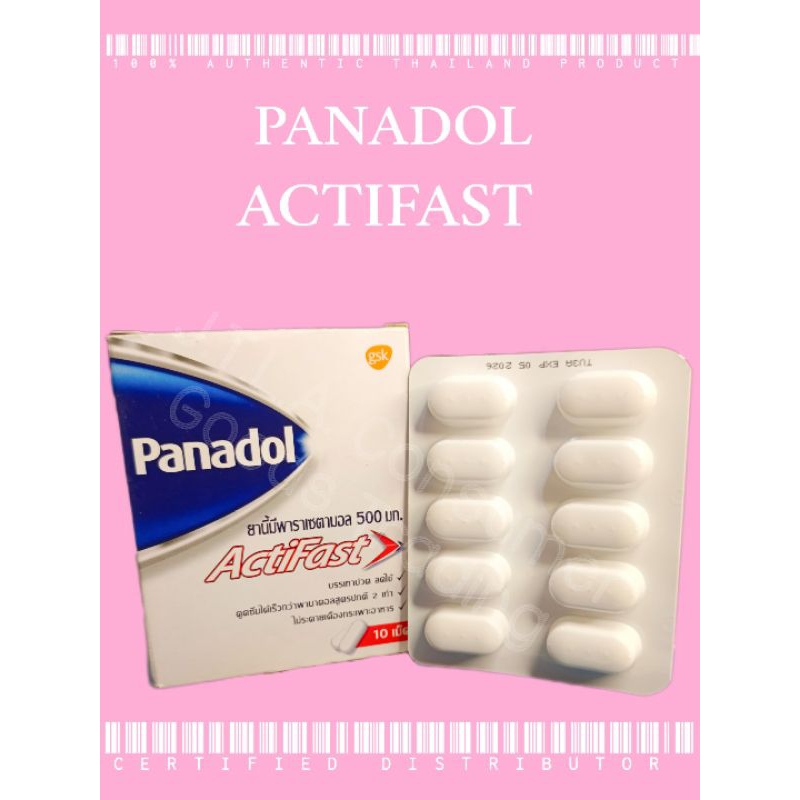 100% AUTHENTIC THAILAND PRODUCT ( PANADOL ACTIFAST ) EACH TABLET ...