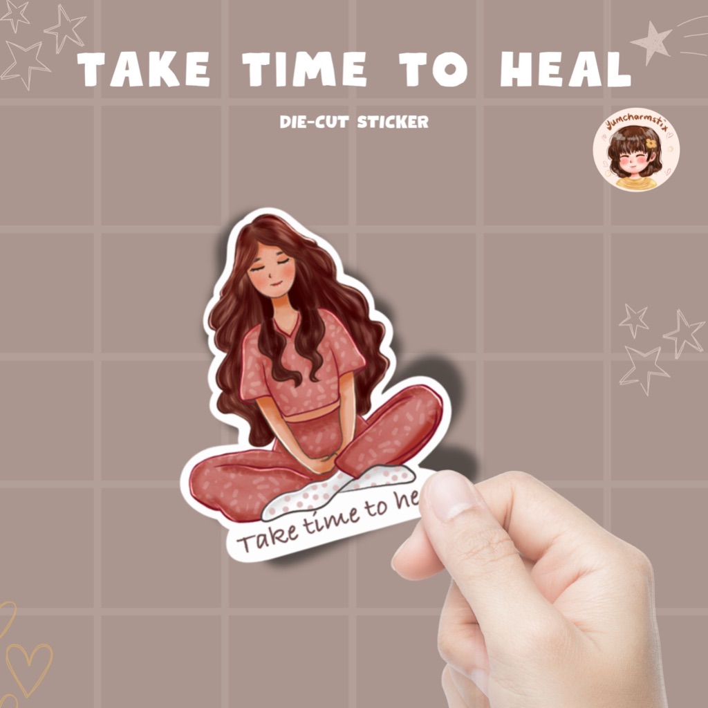 Take Time to Heal Sticker, Self-care sticker, Self love sticker, die ...
