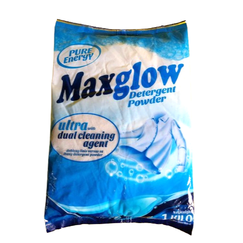 1 Kilo MAXGLOW Detergent Powder Ultra with Dual Cleaning Agent (Blue ...