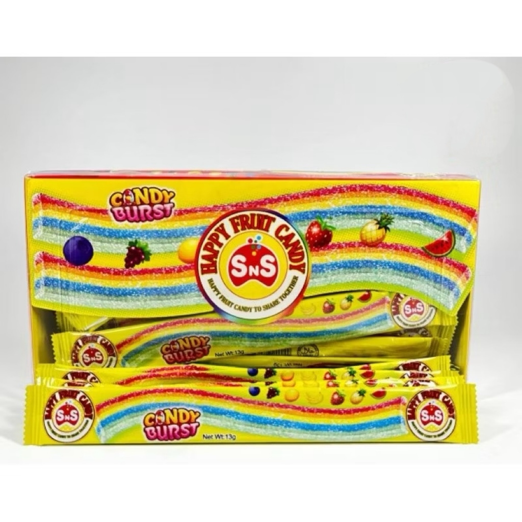 30pcs/1box Mixed Fruit Soft Candy 30 pieces in a Box Snack Sweet Bonbon ...