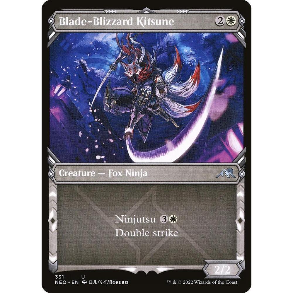 Magic the Gathering - Blade-Blizzard Kitsune - MTG White - NEO - NM ...
