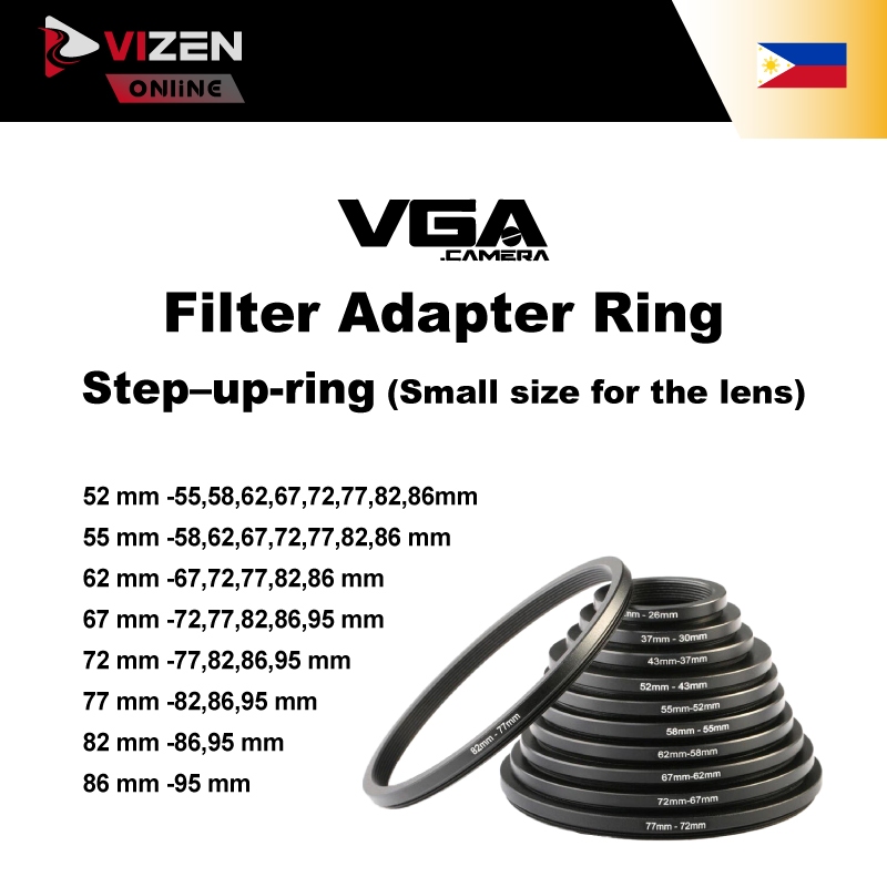VGA Camera Filter Adapter Ring - Step–up-ring (Small size for the lens ...