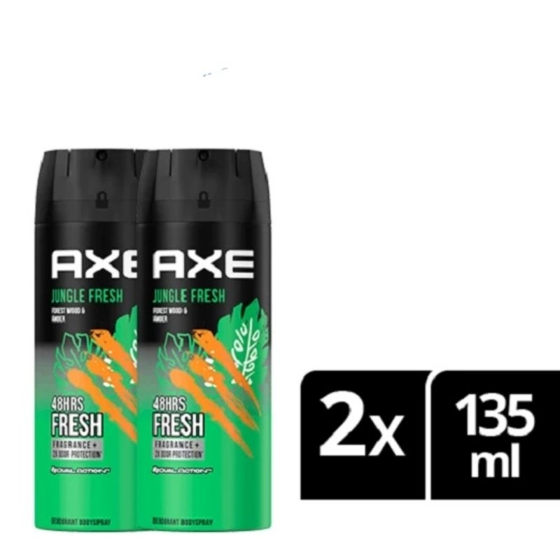[BUNDLE OF 2] Axe Body Spray Jungle Fresh 135ml | Shopee Philippines