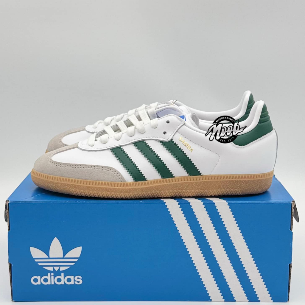 Original Adidas Samba Og White Collegiate Green Gum | Shopee Philippines