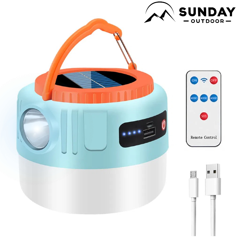 Sunday Outdoor Solar LED Camping Lantern Rechargeable Up to Camping ...