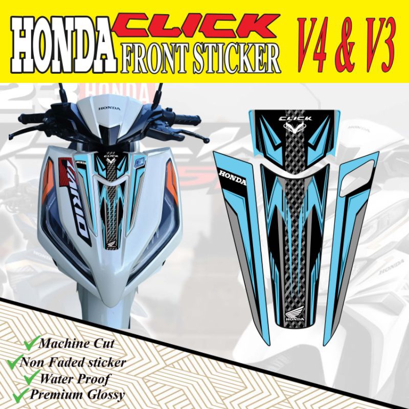 Honda Click Version 4 and V3 M Front Cover Sticker/Set Gauge+Key panel ...