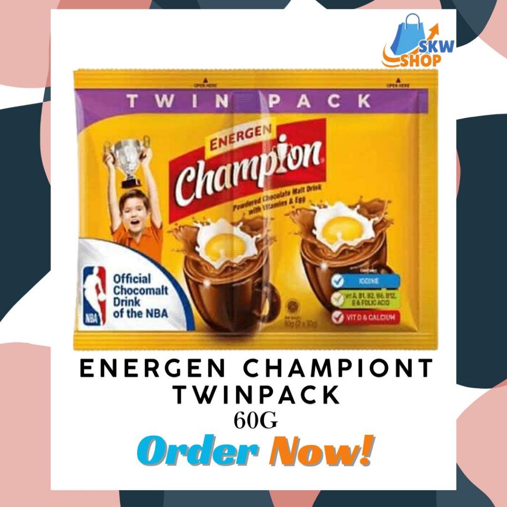 energen champion twin pack 60g | Shopee Philippines