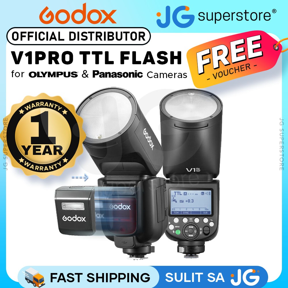 Godox V1Pro O TTL HSS 1/8000s 2.4Ghz Wireless Speedlite Flash - Olympus Panasonic Lumix | Shopee ...