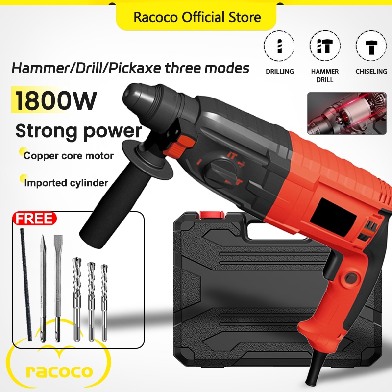 Demolition Rotary Hammer/Chipping Gun/Impact Drill 3IN1 High Power ...