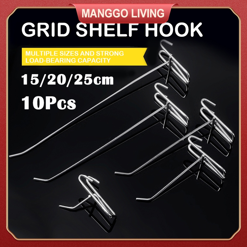 10Pcs Screen Hook For Store Display Mesh Hook Heavy Duty Hook Organizer ...