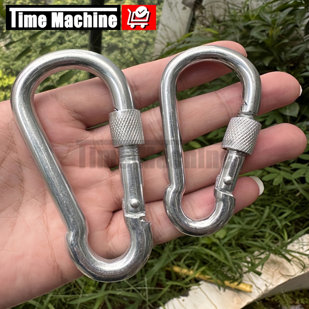 Galvanized Snap Hook Carabiner Heavy Duty Metal W/ Lock Nut 6" 7" 8" 9" 10" 11" 12" 14" 16 ...