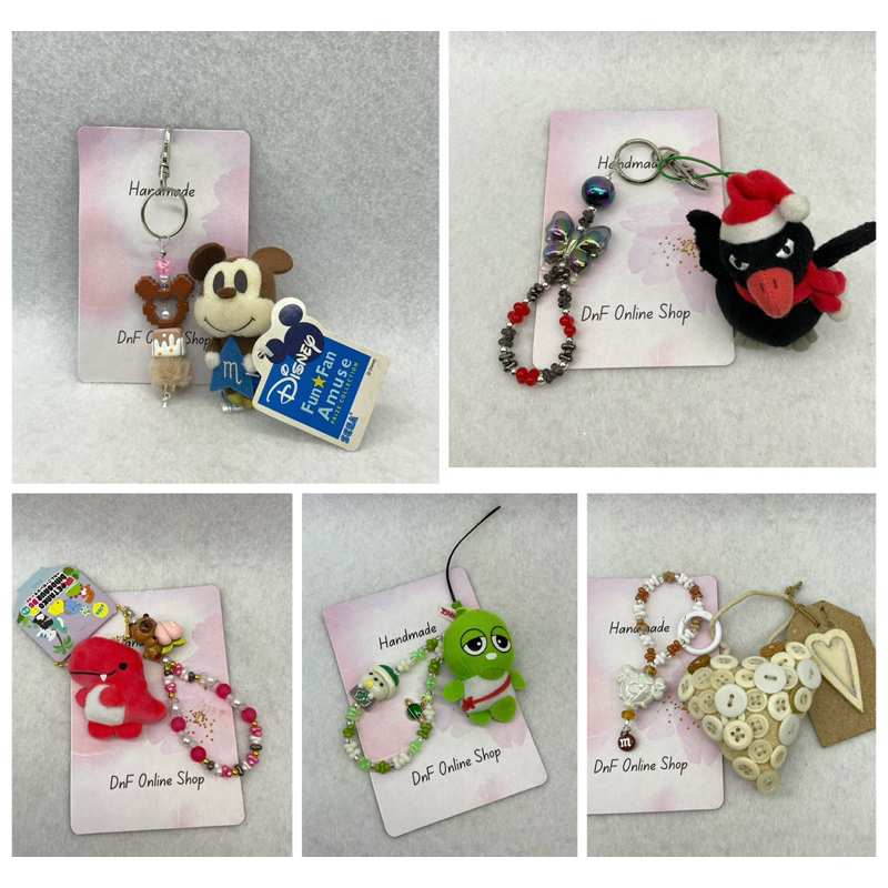 Japan Surplus Plushie Keychains Added with Handmade Charms | Shopee ...