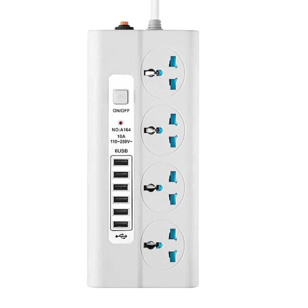 VIVENA Heavy MultiFunction Extension Socket Plug Universal Socket Power Strip + USB Ports Safety ...