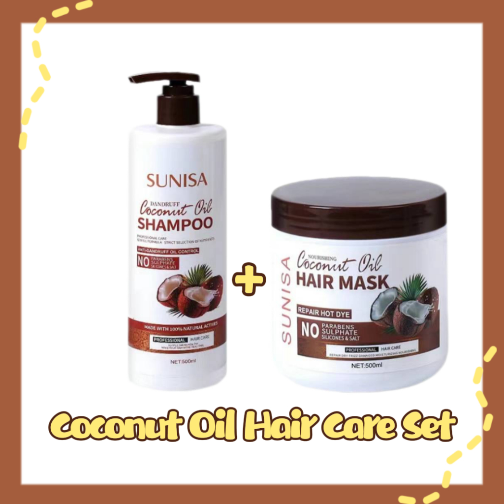 BUY 1 take 1 SUNISA Coconut Shampoo and Hair mask Anti-Dandruff Repair ...