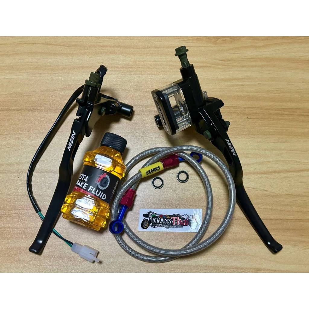 SQUARE NISSIN SINGLE TANK CLEAR BRAKE MASTER LEVER FOR CLICK/BEAT/AEROX ...