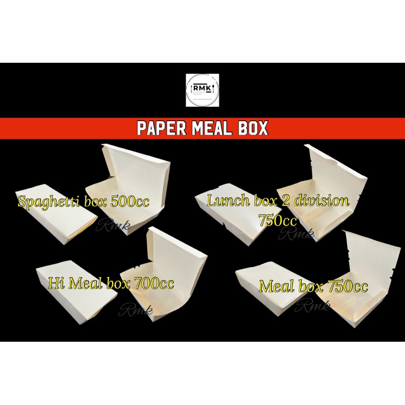 Paper Meal box White Laminated Spaghetti box Lunch box Hi meal box 2 ...
