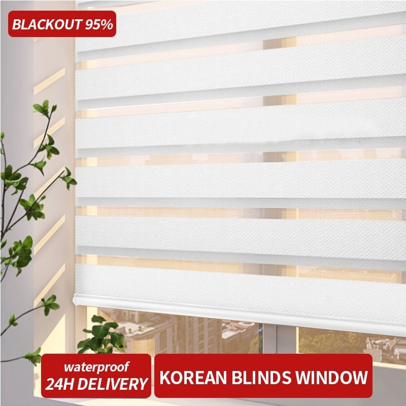 Blinds 99% Blackout Modern Korean Blinds for window Double Rolling ...