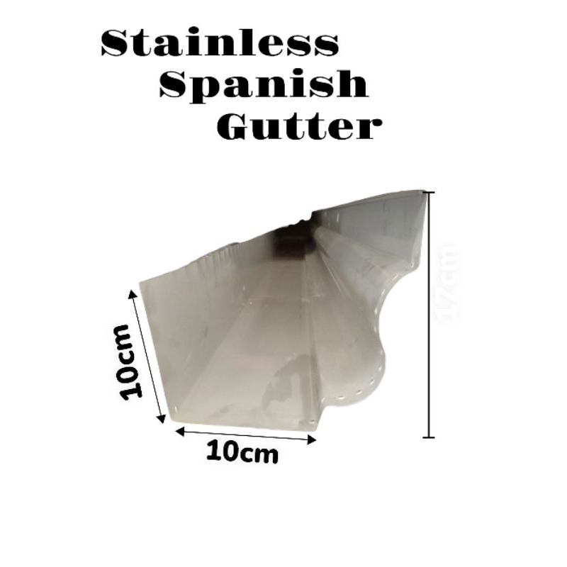 Stainless Gutter Box type, Spanish gutter, Flashing, SUS202 4feet ...