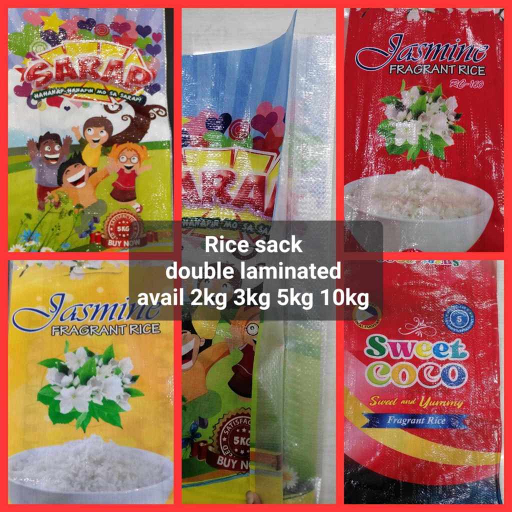 50pc 2kg 3kg 5kg 10kg DOUBLE LAMINATED RICE SACK for Storage BRAND NEW High Quality Makapal ...