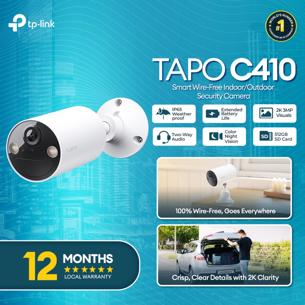 TP-Link Tapo C410 Smart Wire-Free Indoor/Outdoor Security Camera ...