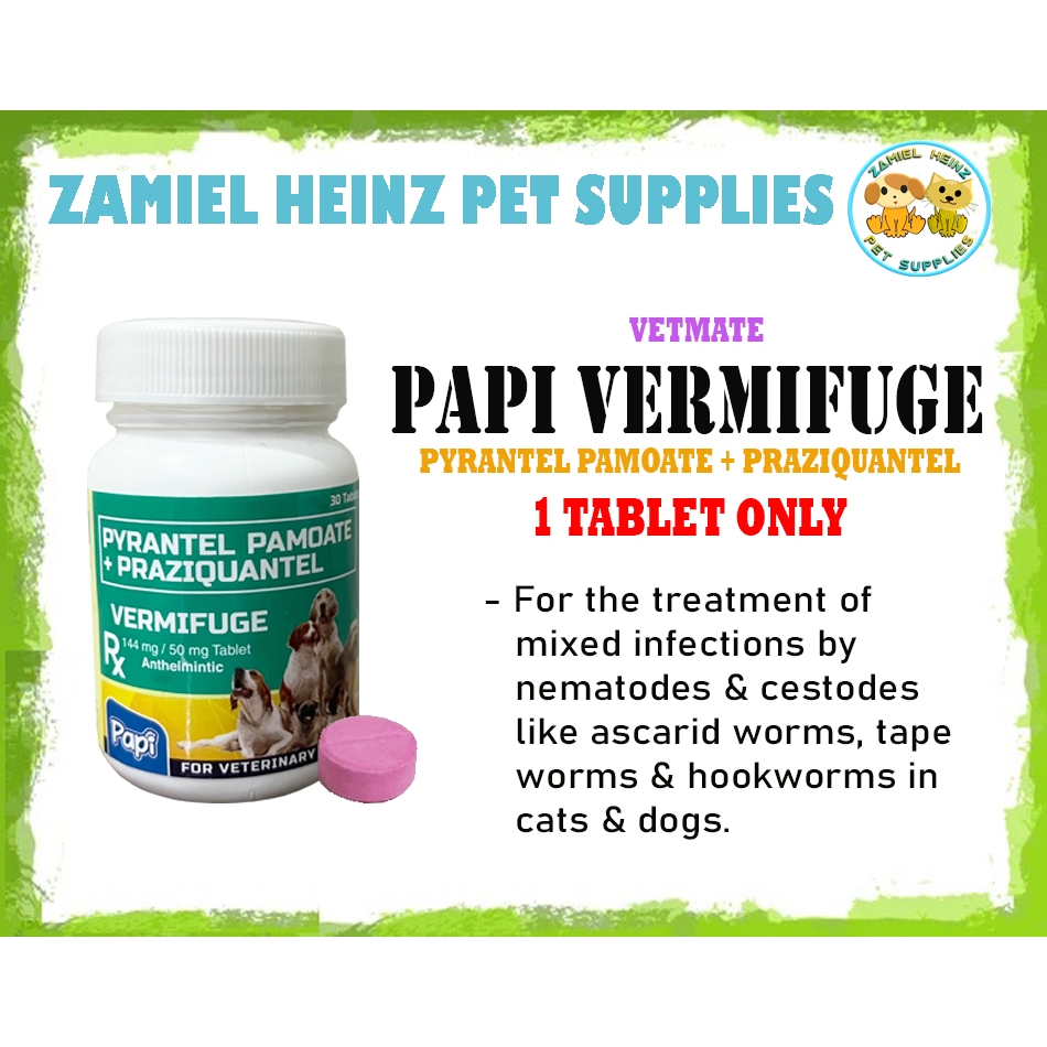 Vermifuge Tablet - Pyrantel Embonate + Praziquantel | 1 TABLET ONLY ...