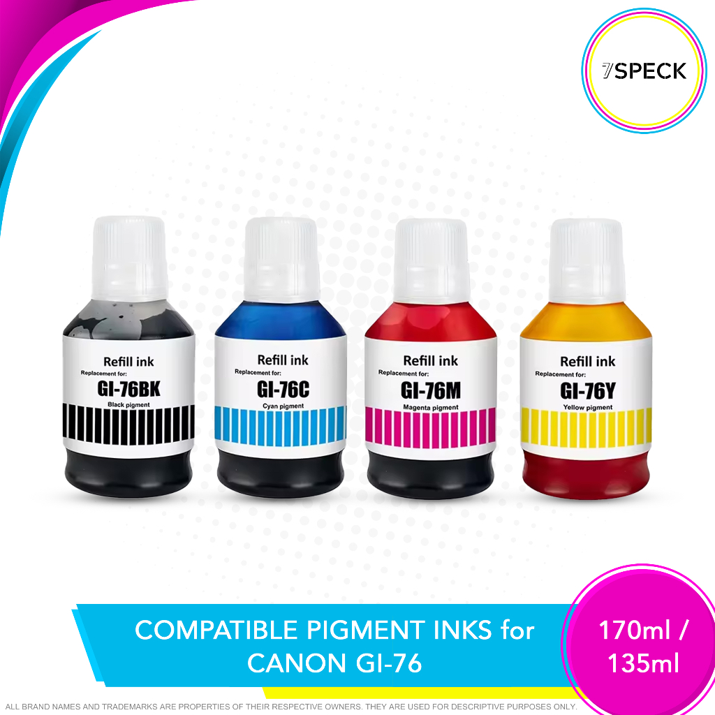 GI-76 Compatible Pigment Inks for Canon MAXIFY GX7070 GX6070 GX5070 ...