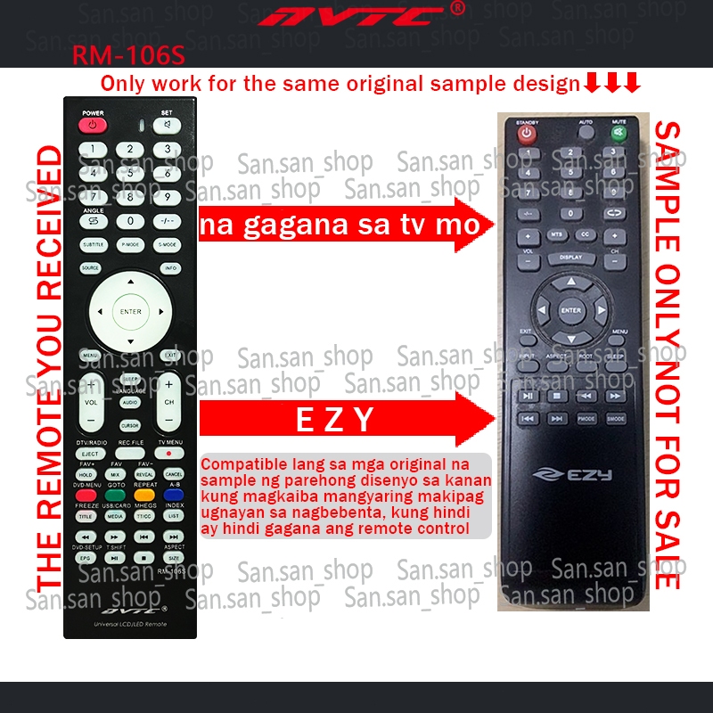 100% Universal remote control for ezy not smart led tv remote na gagana ...