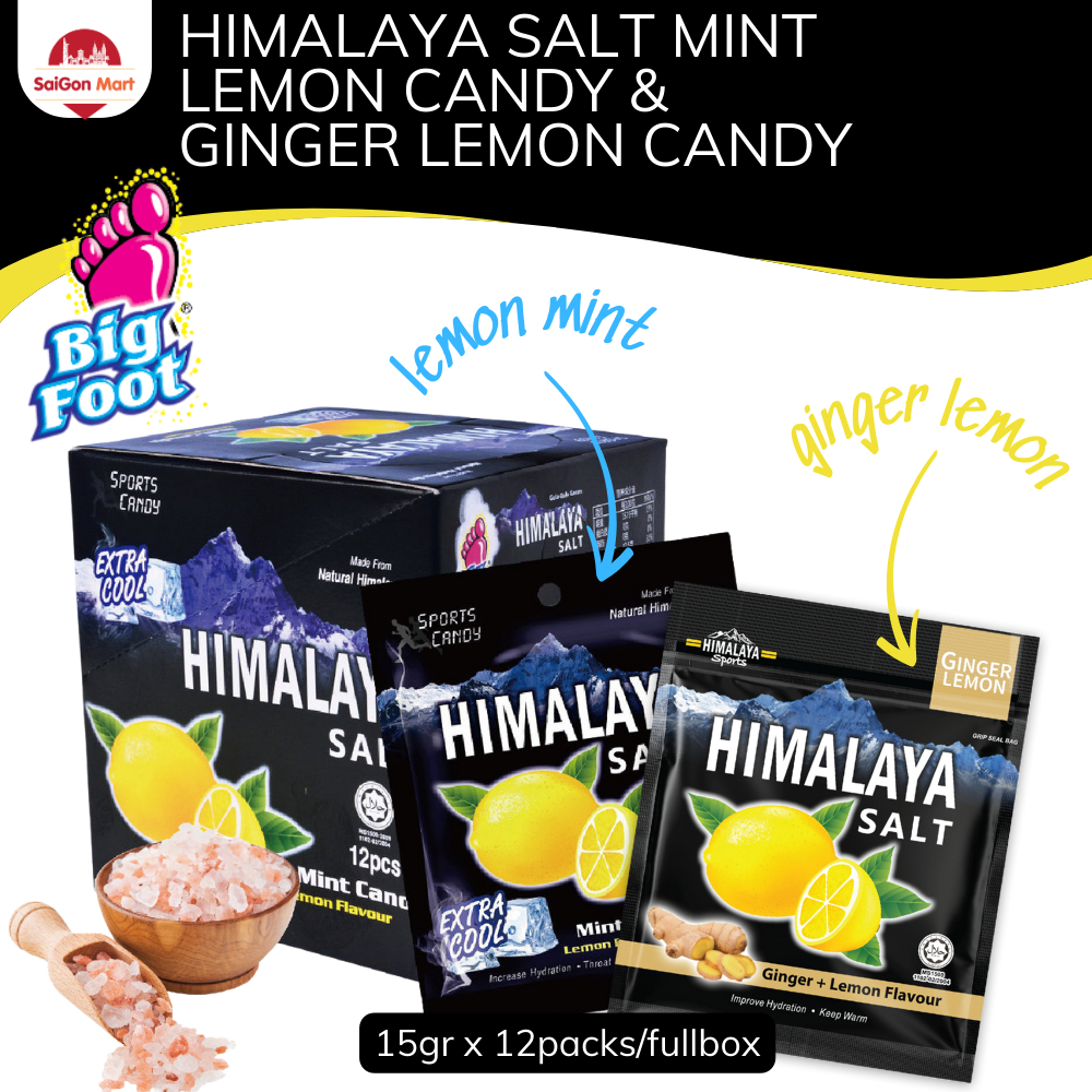 Himalaya Salt Sports Lemon Candy, Himalaya Salt Ginger Lemon Candy, 15g ...