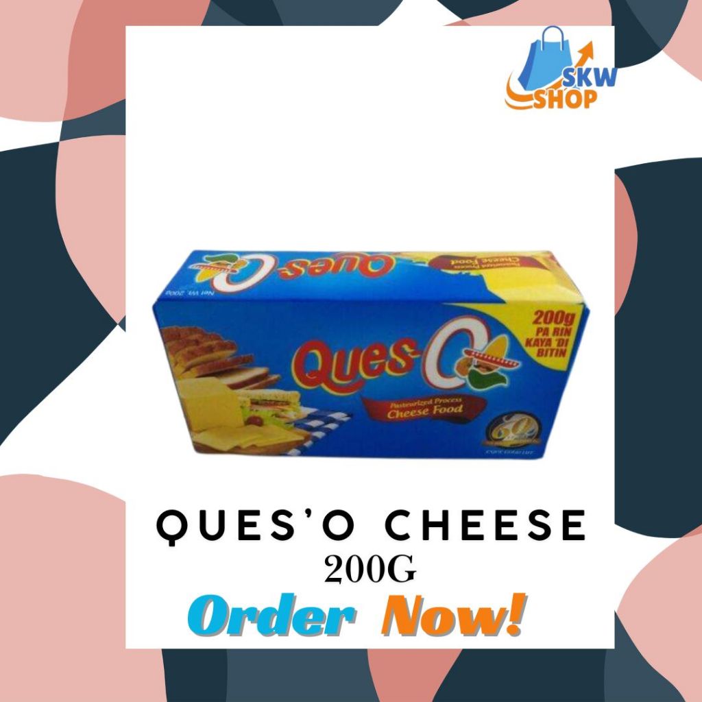 Ques-O Cheese Pasteurized Process Cheese Food 200g )Can be use in ...