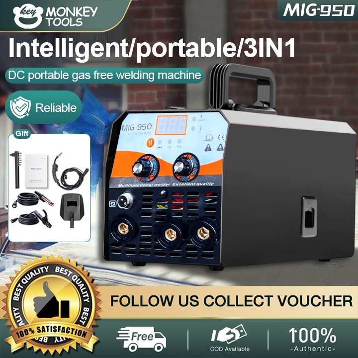 Portable MIG-950 Welding Machine MIG/MMA/TIG 3IN1 Gasless Welder IGBT ...