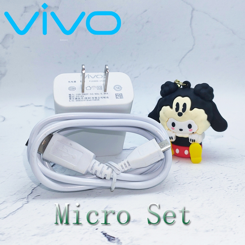 For Vivo Charger Fast Flash Charger 2A Micro USB+Type-C Cable For ...