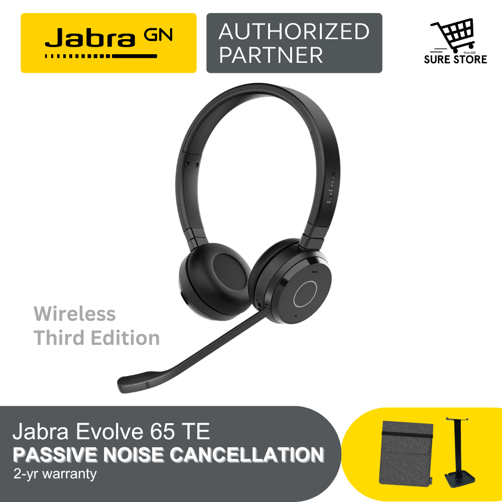 Jabra Evolve 65 TE (Third Edition) USB-A MS Stereo Passive Noise ...