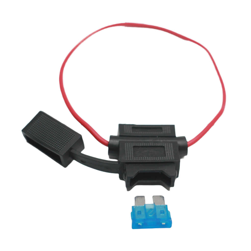 PC FIRST CAR FUSE HOLDER BLACK, 15A 12V BH708, #16 AWG WIRE, w/ FREE ...