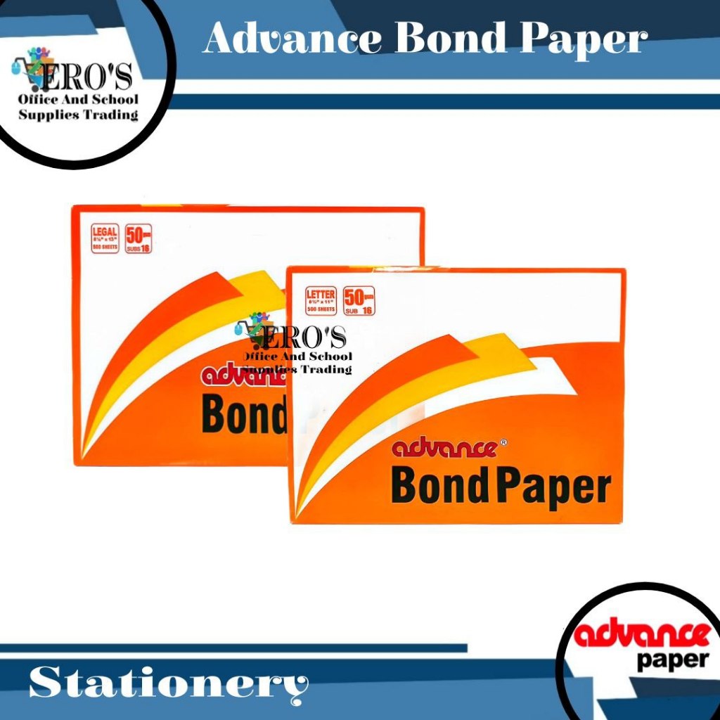 Advance Bond Paper (50 gsm) | Shopee Philippines