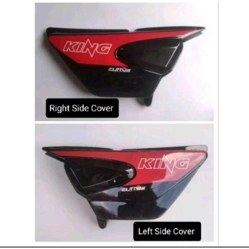 Skygo Side Cover Set ( Black-Red ) King 150 Euro lll | Shopee Philippines