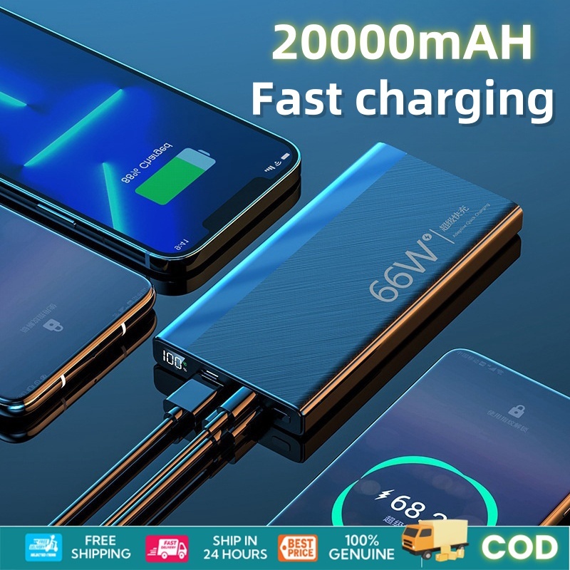Vention Powerbank 20000mAh 66w Fast Charging Portable Capacity Display ...