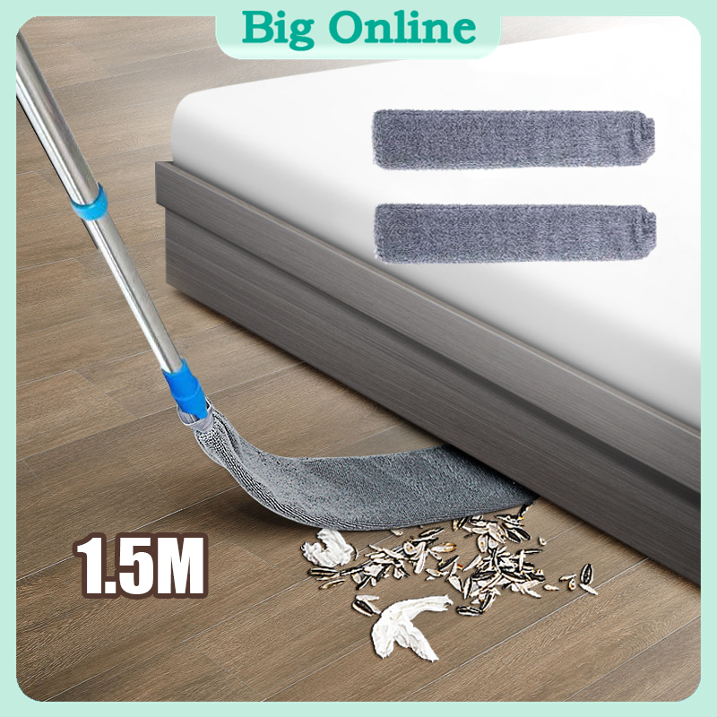 1.5m Telescopic Bed Bottom Dust Mops Soft Floor Ceiling Cleaning Mops ...