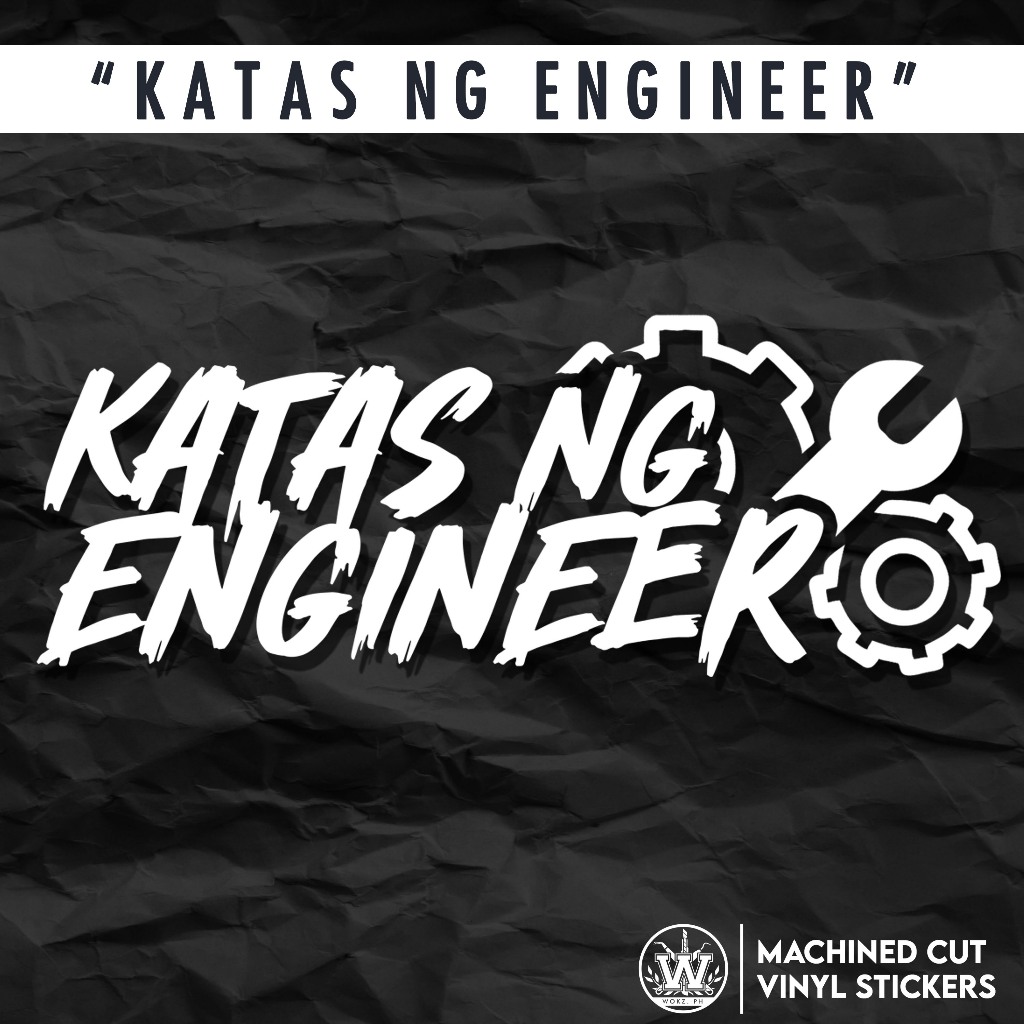 KATAS NG ENGINEER CAR STICKER - WATER PROOF | Shopee Philippines