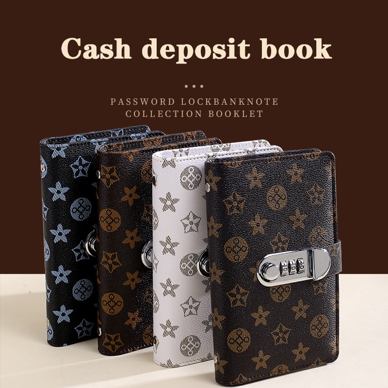 Envelope Money Saving Challeng Large Capacity PU leather Mini Binder ...