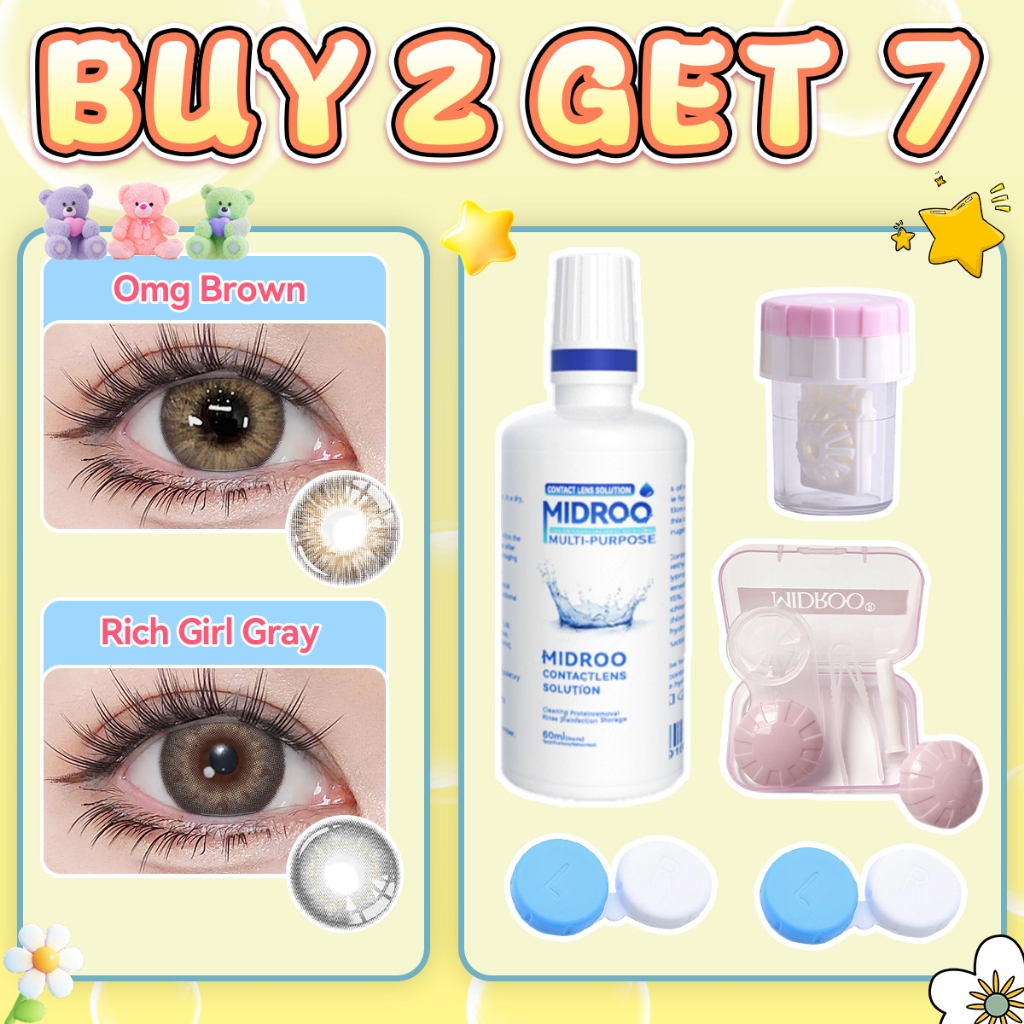 [ Buy 2 Get 7] Midroo 4 Pairs Contact Lenses OMG Series Colored Soft ...
