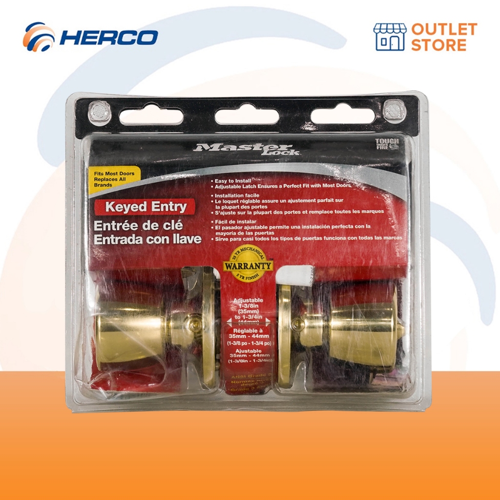 Master Lock TUO0103 Lockset Entrance PB (Damage Packaging) | Shopee ...